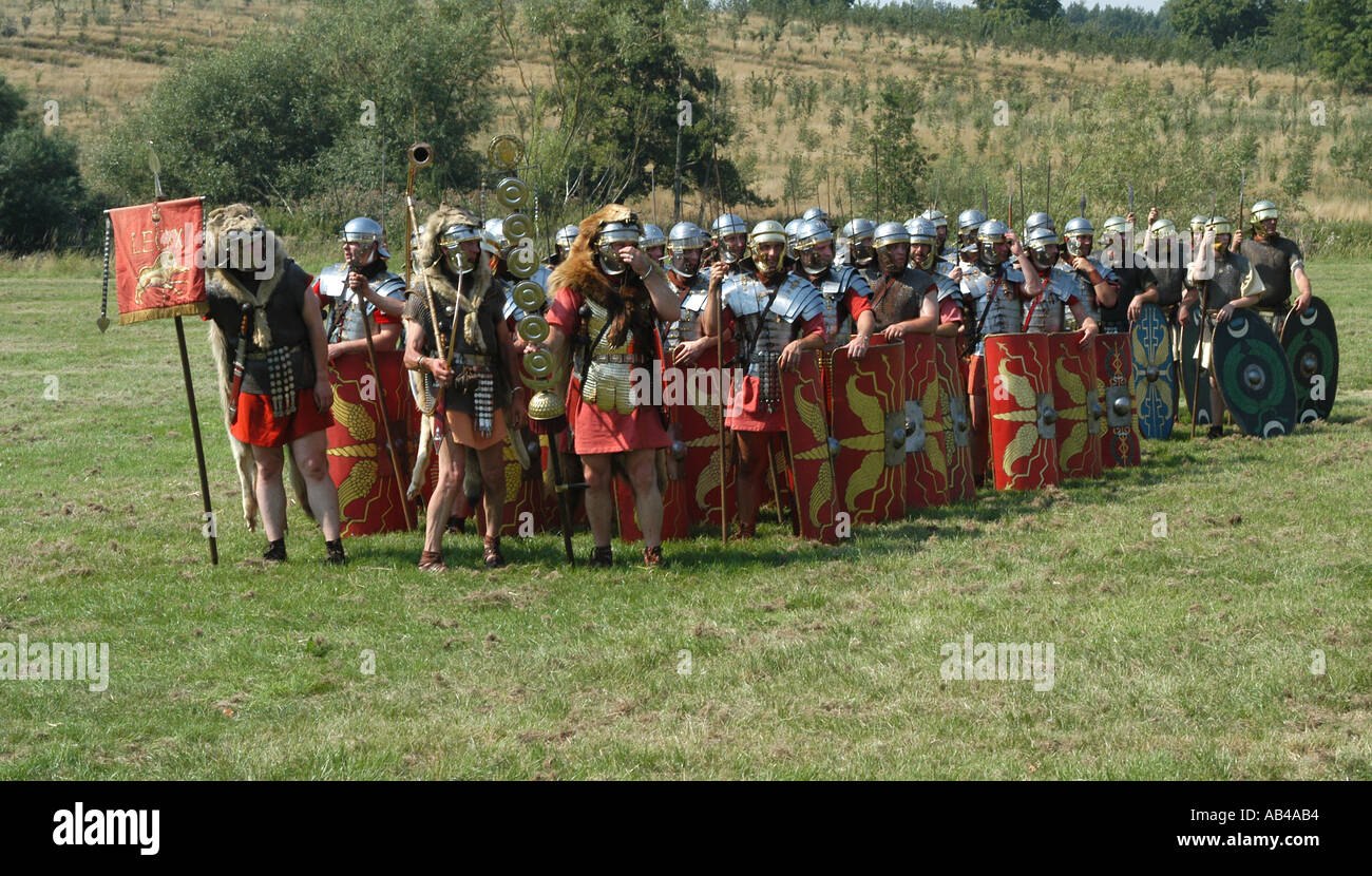 Infantry men of the Roman empire in ranks Stock Photo - Alamy