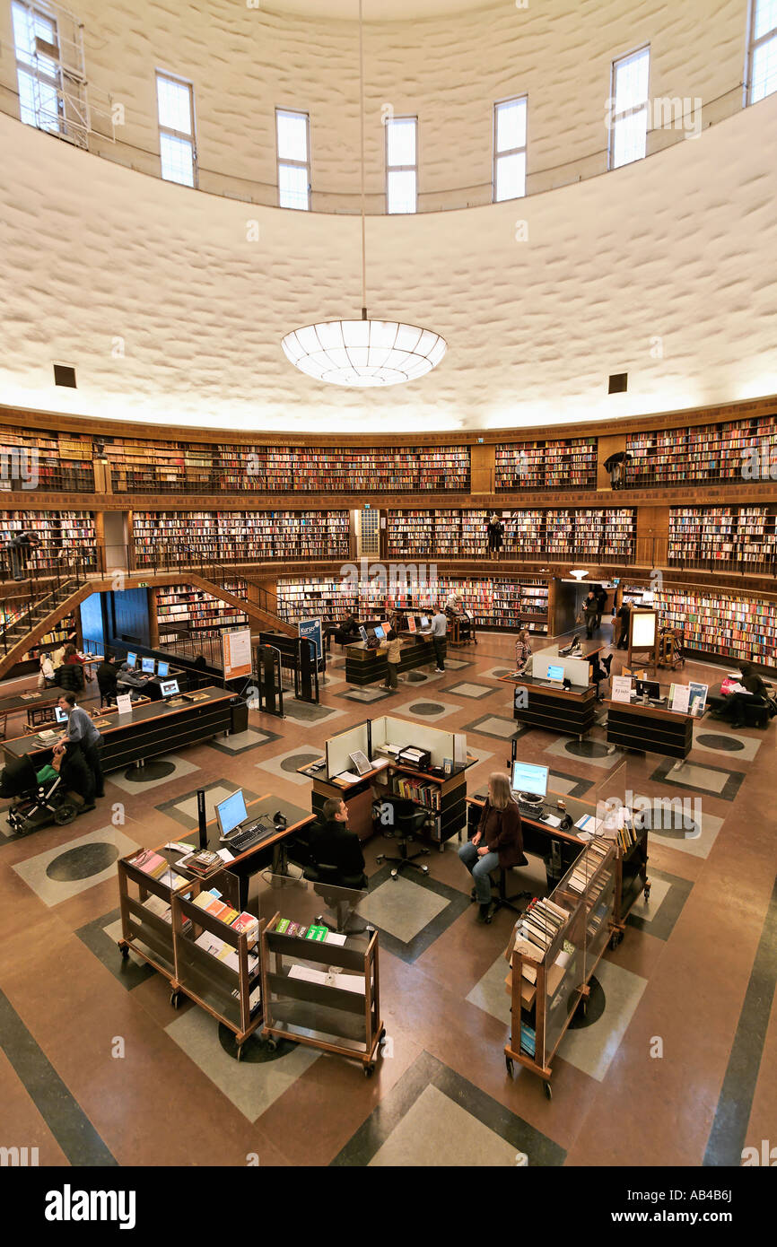 SWEDEN STOCKHOLM STOCKHOLM CITY LIBRARY ARCHITECT GUNNAR ASPLUND 1928 ...