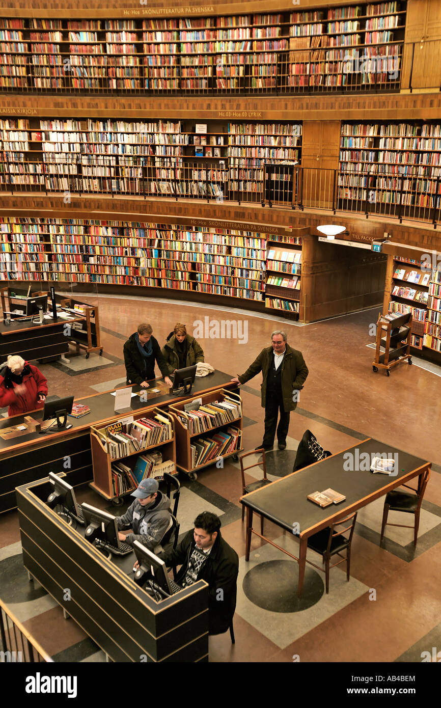 SWEDEN STOCKHOLM STOCKHOLM CITY LIBRARY ARCHITECT GUNNAR ASPLUND 1928 ...