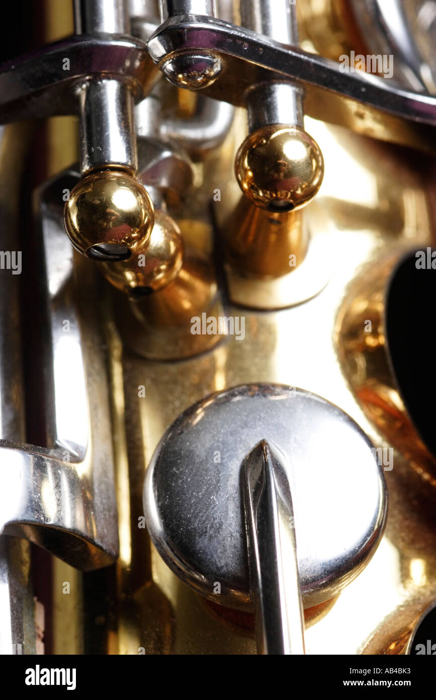 Saxophone keys close up detail hi-res stock photography and images - Alamy