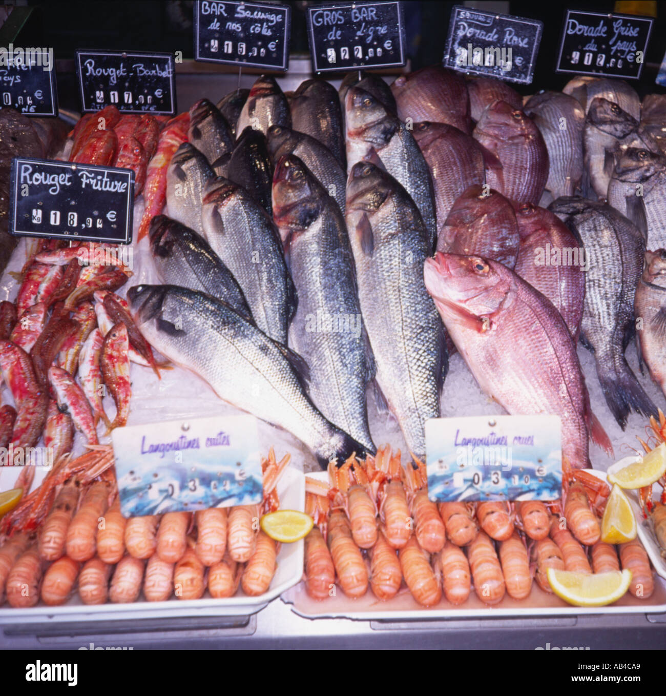 Seafood Display Trouville Calvados Normandy France Stock Photo - Alamy
