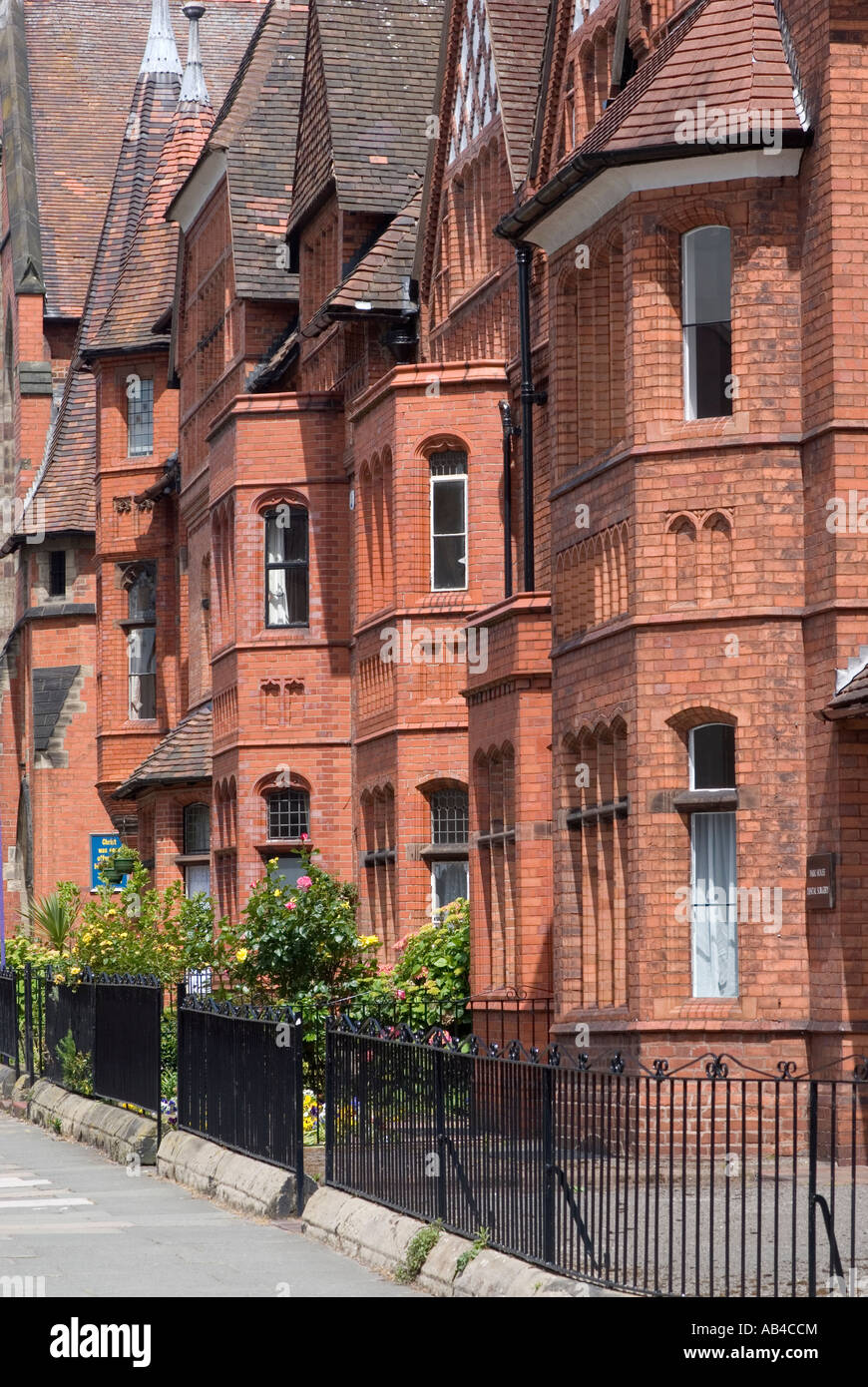 Redbrick houses on Union Street in the historic city of Chester The ...