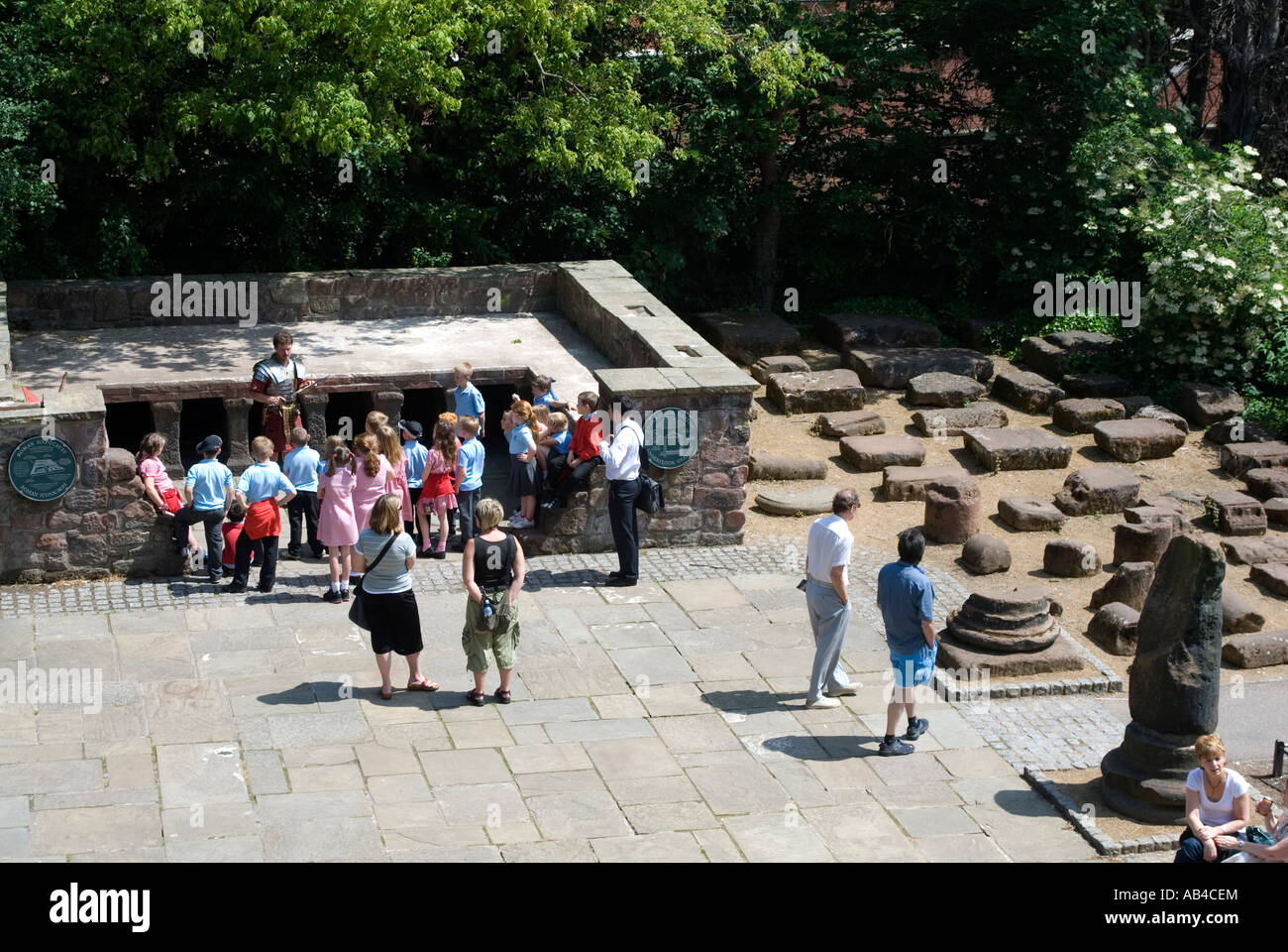 Chester.Schoolchildren enjoying an educational tour of the Roman ...
