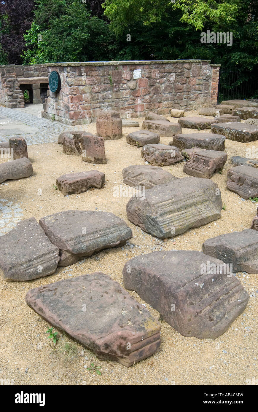Chester. Roman gardens are located just outside the city walls near the ...