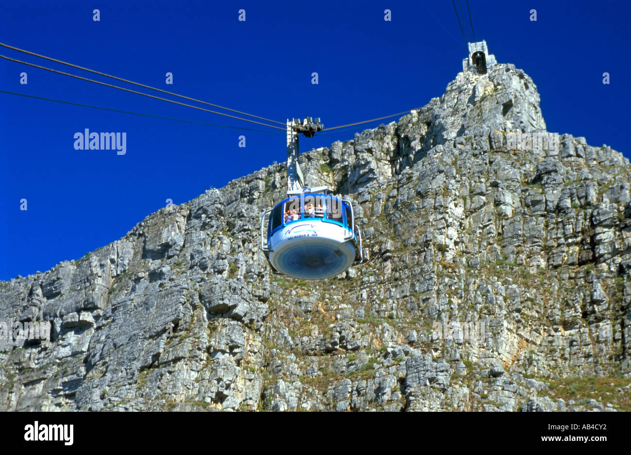 A "Rotair" cablecar on its way to the upper cable station on the top of ...