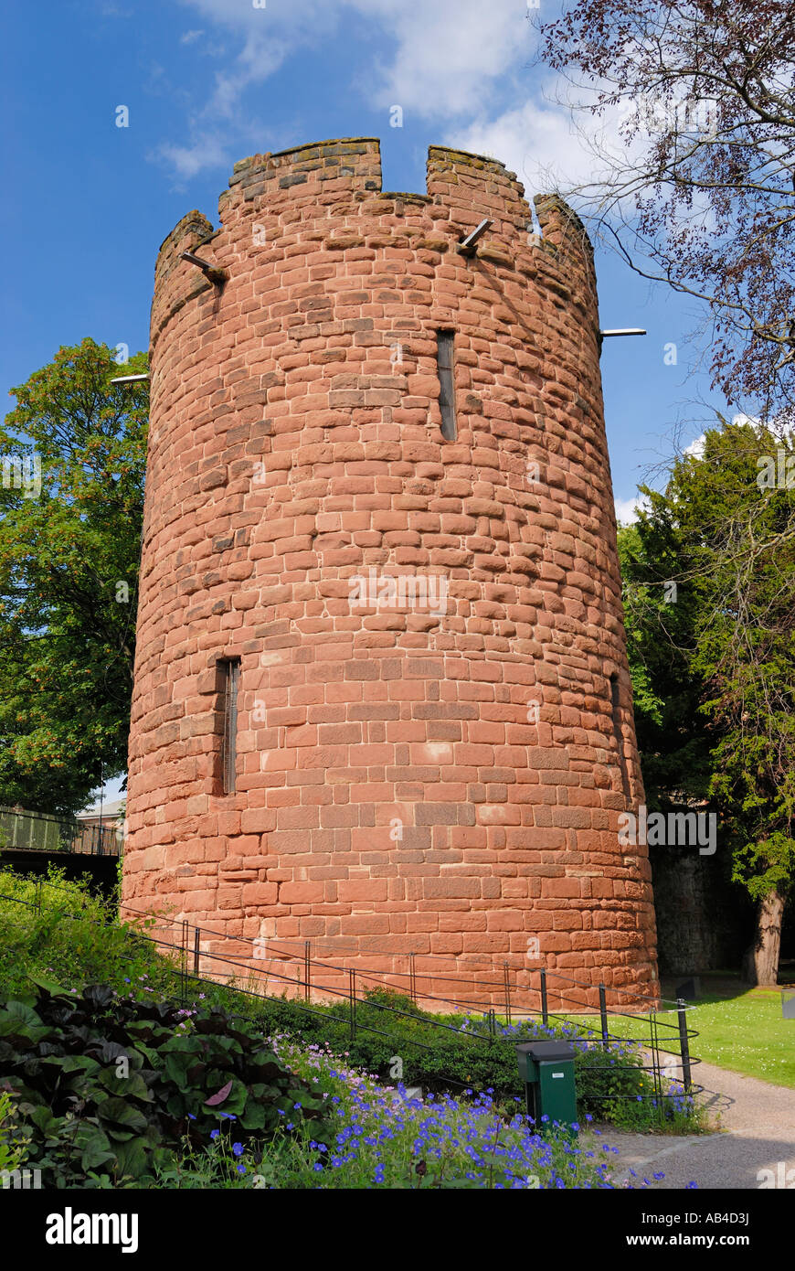 Chester.Water Tower built by as part of the city wall at the edge of ...