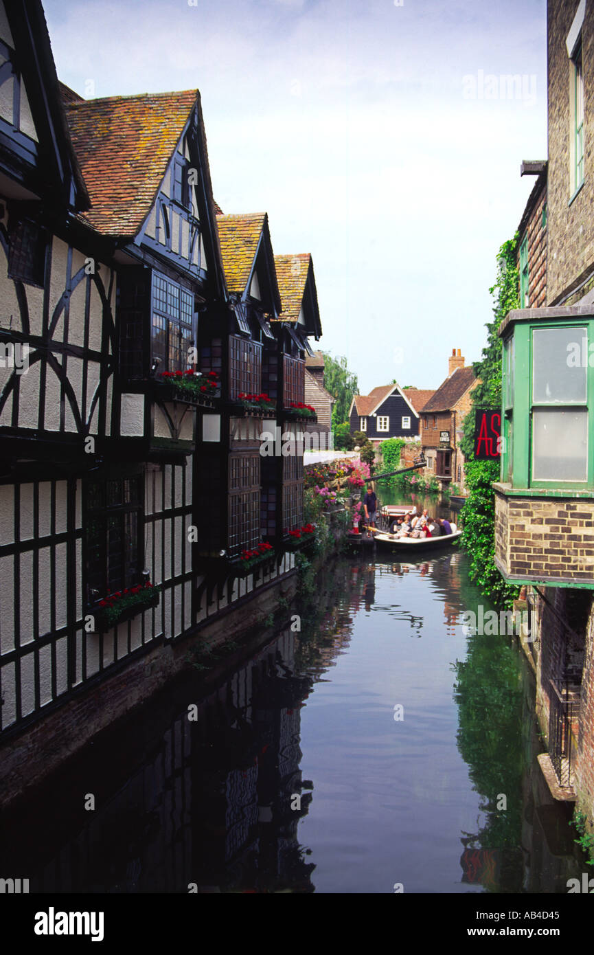 Boating Trips on the River Stour Canterbury Kent England Stock Photo ...