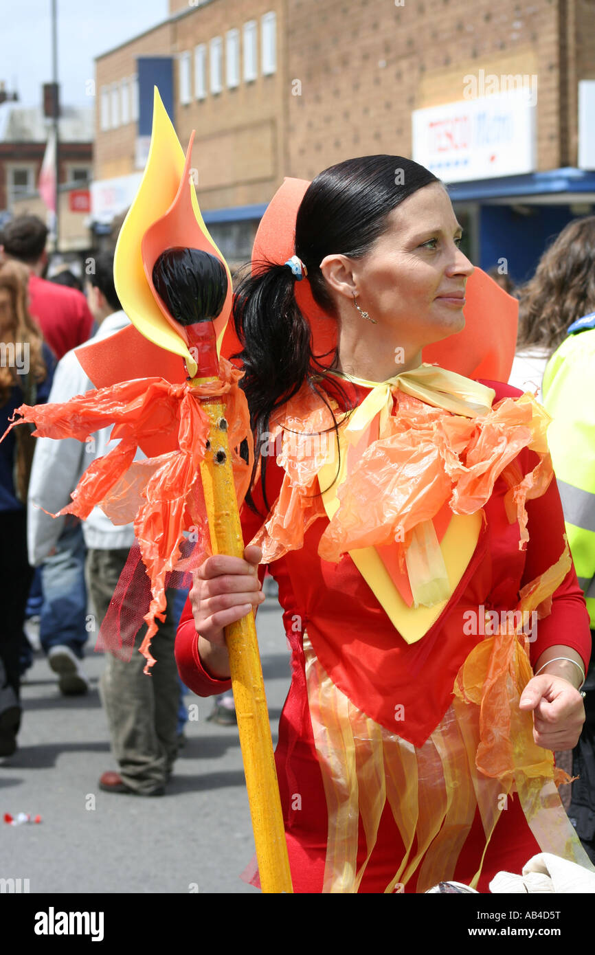 lady dressed as fire Stock Photo - Alamy