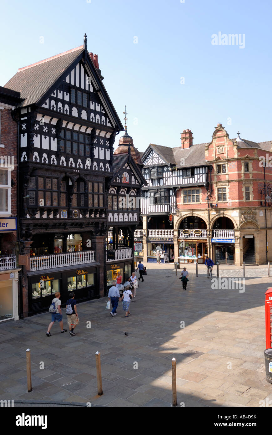 Chester. High Cross area in the historic city of Chester the ...