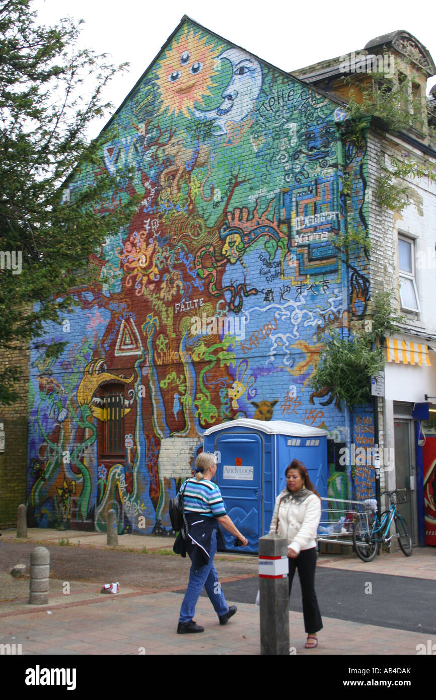painted building, Cowley Road carnival, Oxford, England Stock Photo - Alamy