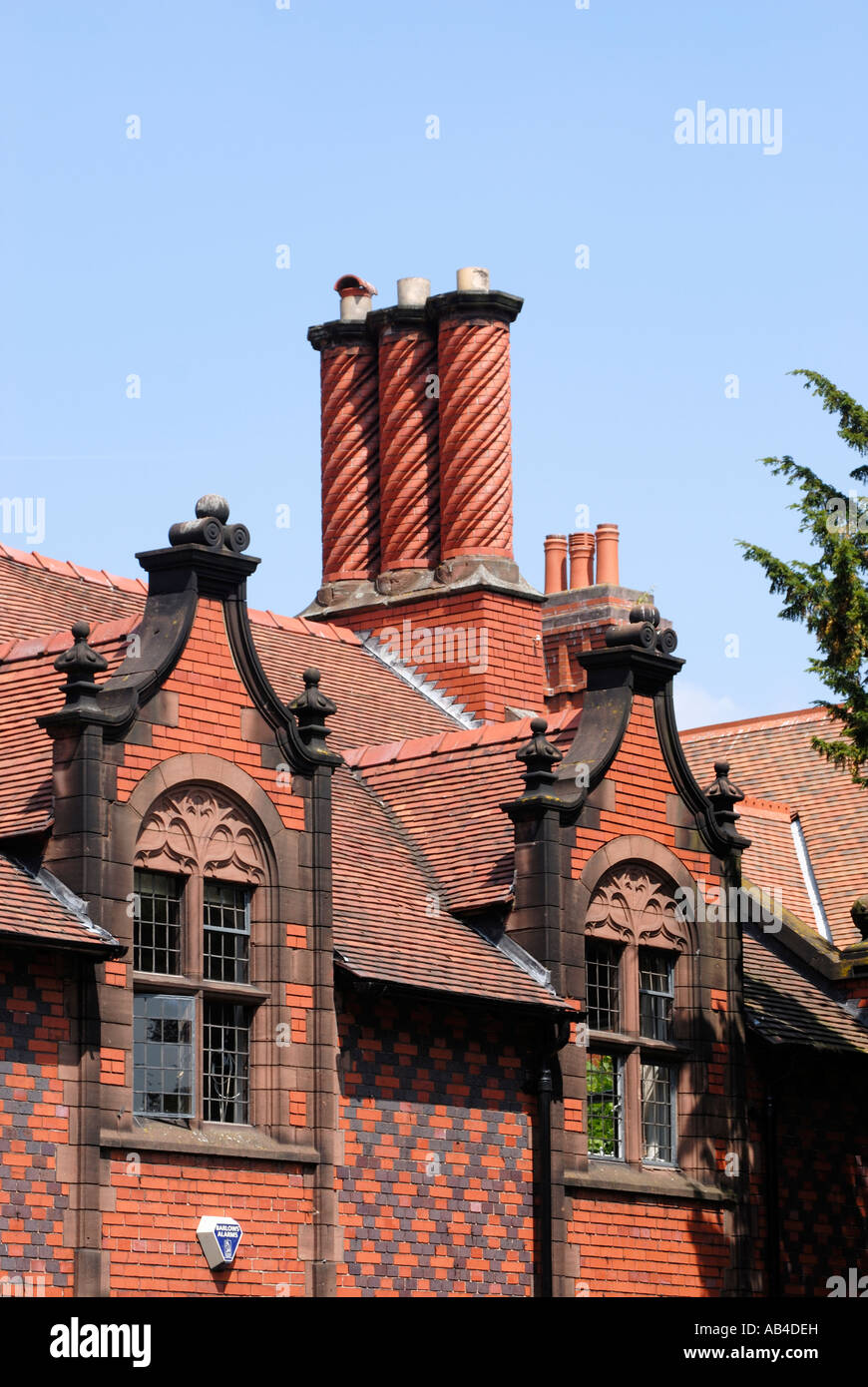 Decorative brickwork chimneys hi-res stock photography and images - Alamy