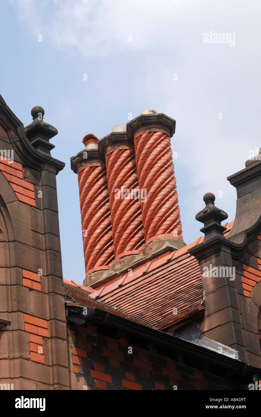 Decorative brickwork chimneys hi-res stock photography and images - Alamy