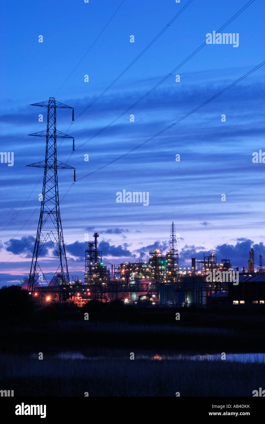 Ineos Chemical Complex on the banks of the River Mersey River Weaver ...