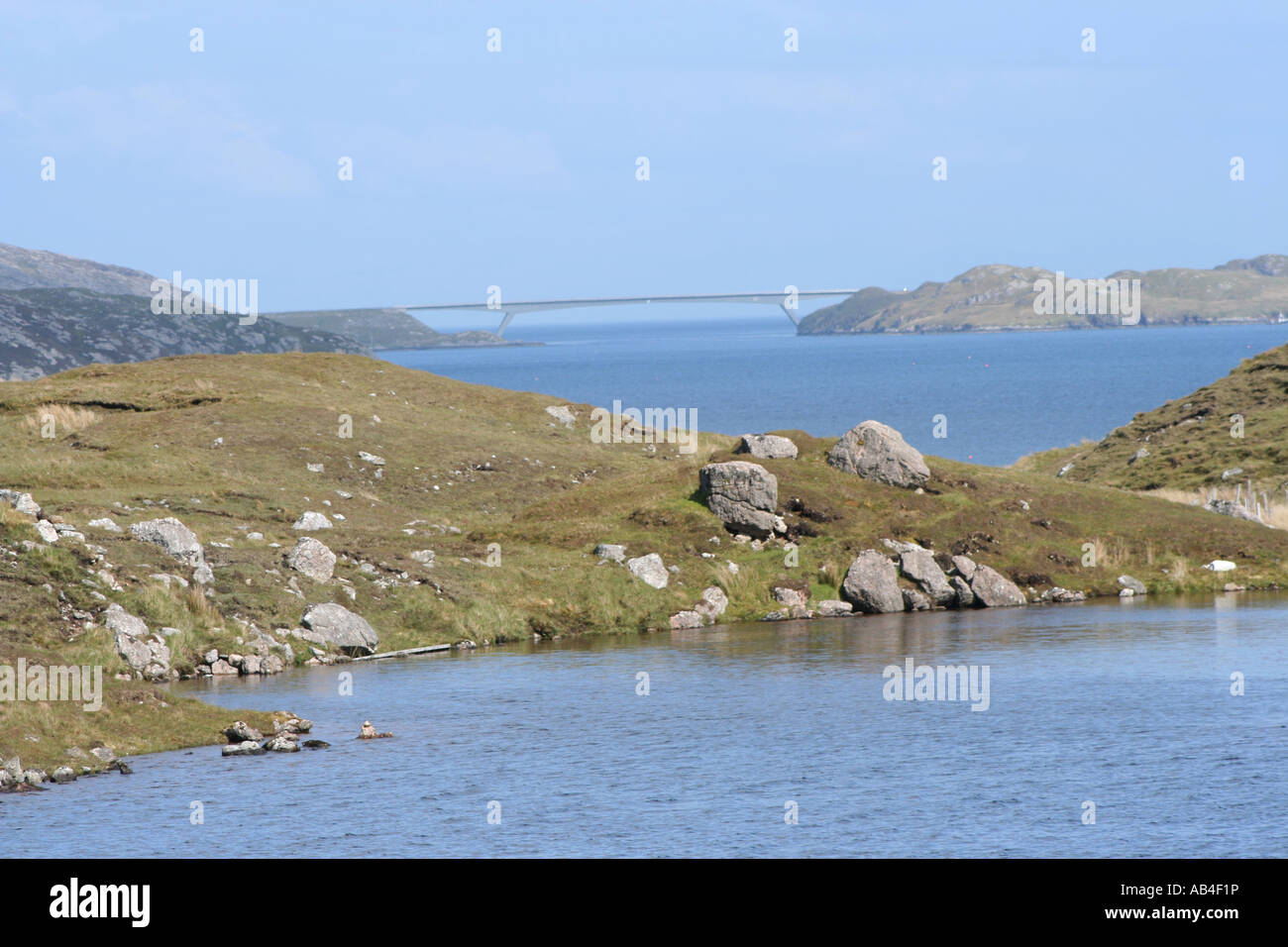 Scalpay bridge linking islands of Scalpay to Harris Outer Hebrides ...