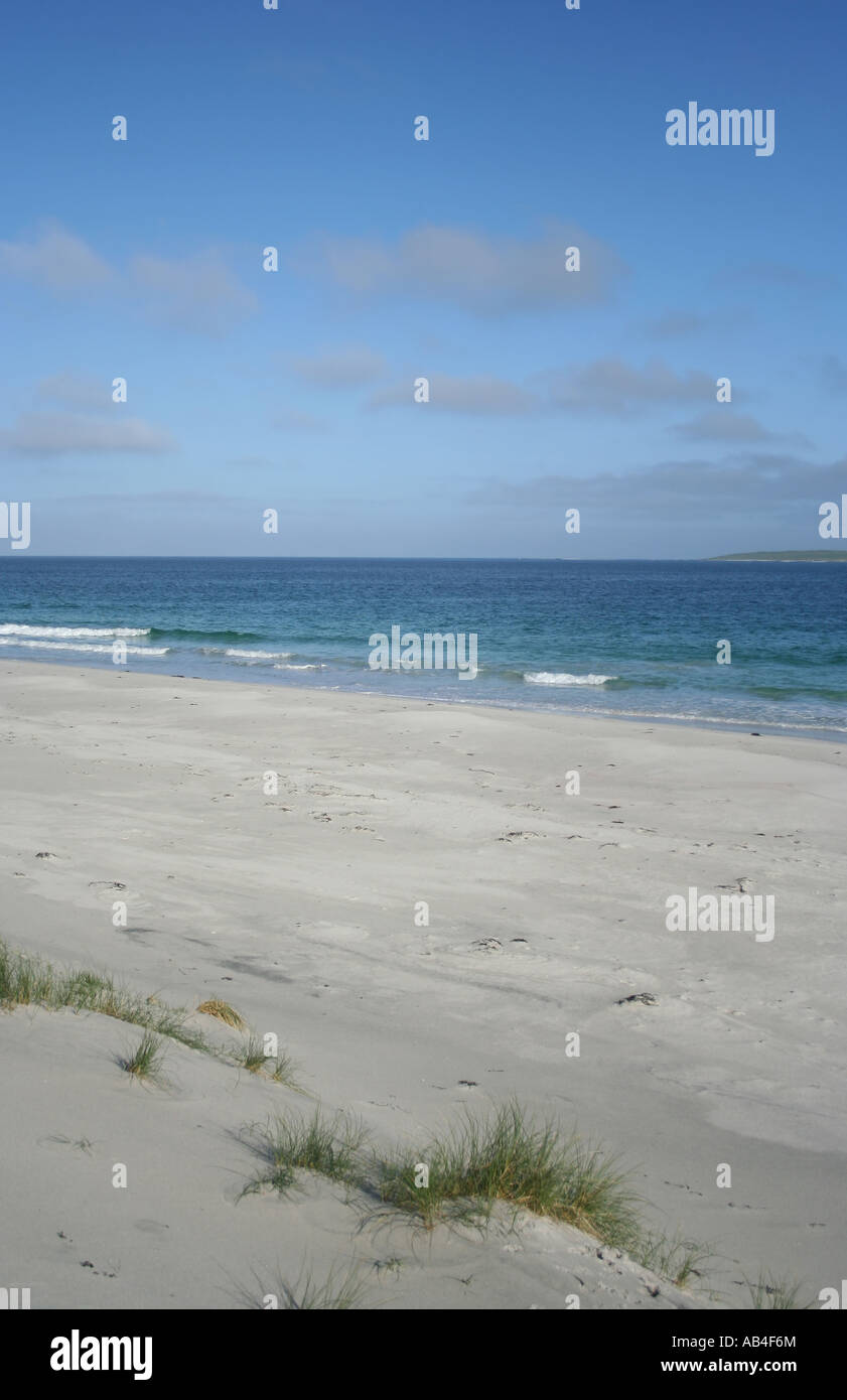 white sand beach isle of Berneray Outer Hebrides Scotland June 2007 ...