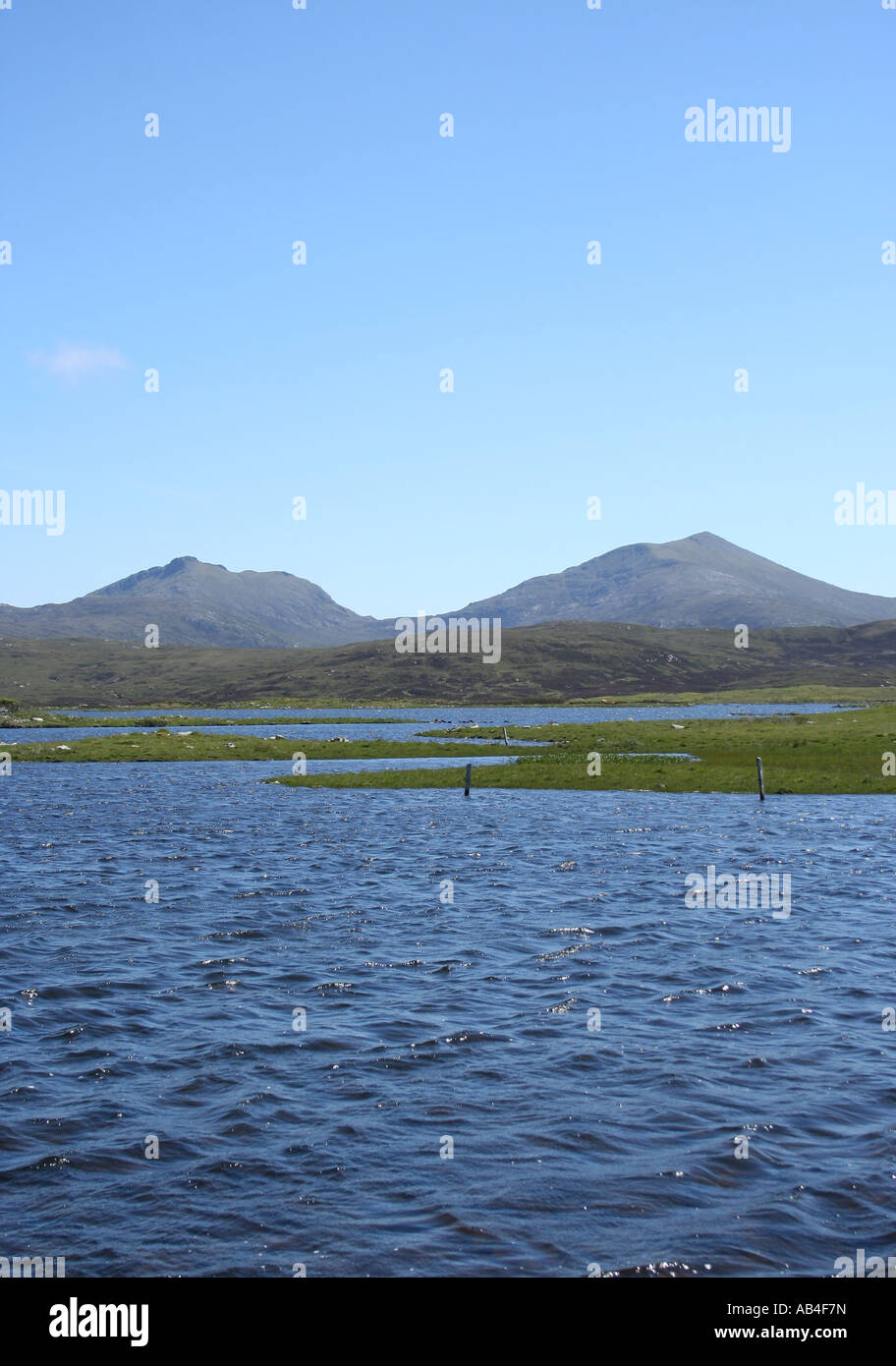 Beinn Mhor with Loch Druidibeg South Uist Outer Hebrides Scotland June ...