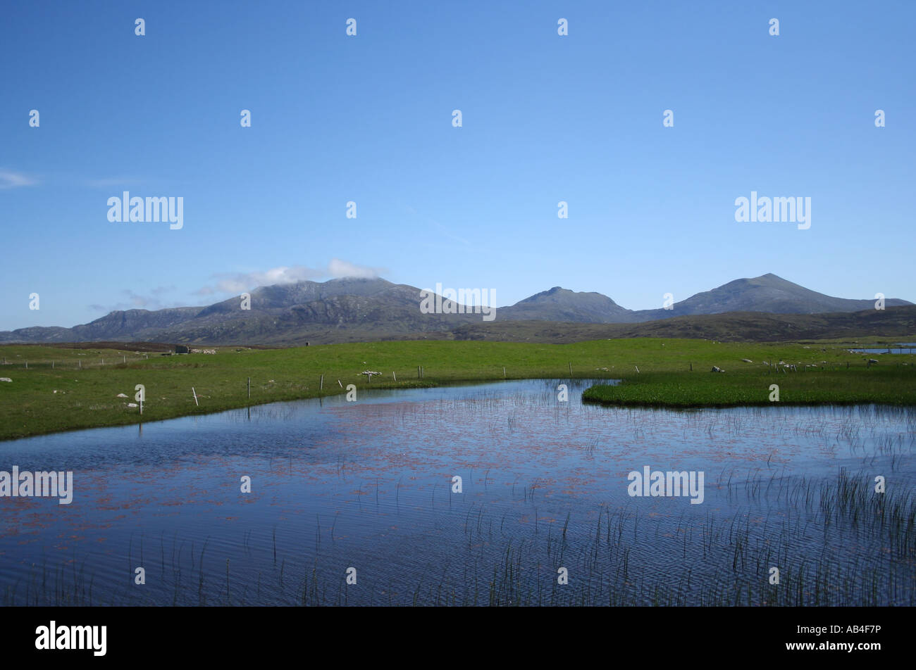 Thacla and Beinn Mhor with Loch Druidibeg South Uist Outer Hebrides ...