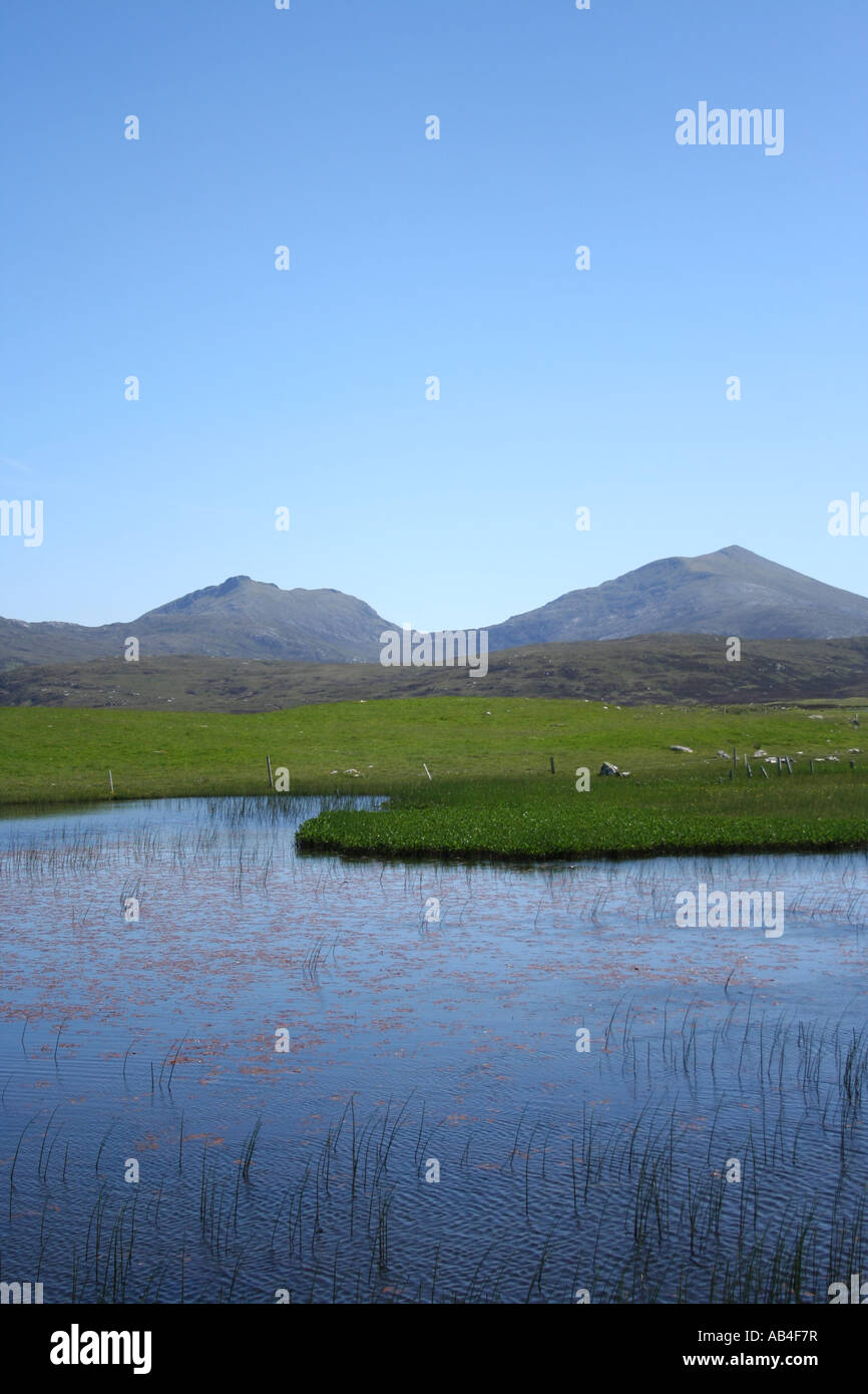 Beinn Mhor with Loch Druidibeg South Uist Outer Hebrides Scotland June ...