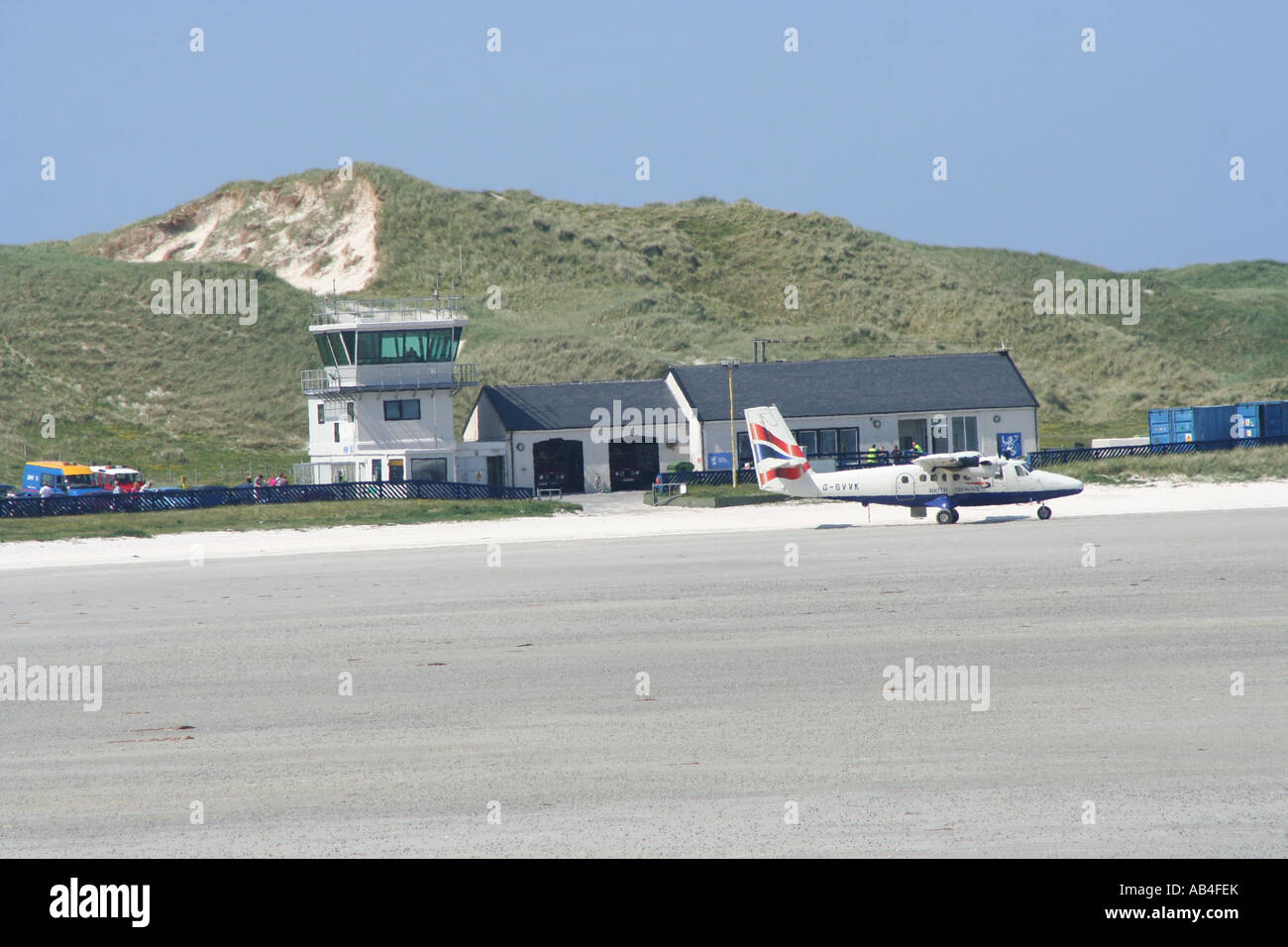 Airplane Taking Off At Barra Airport High Resolution Stock Photography ...