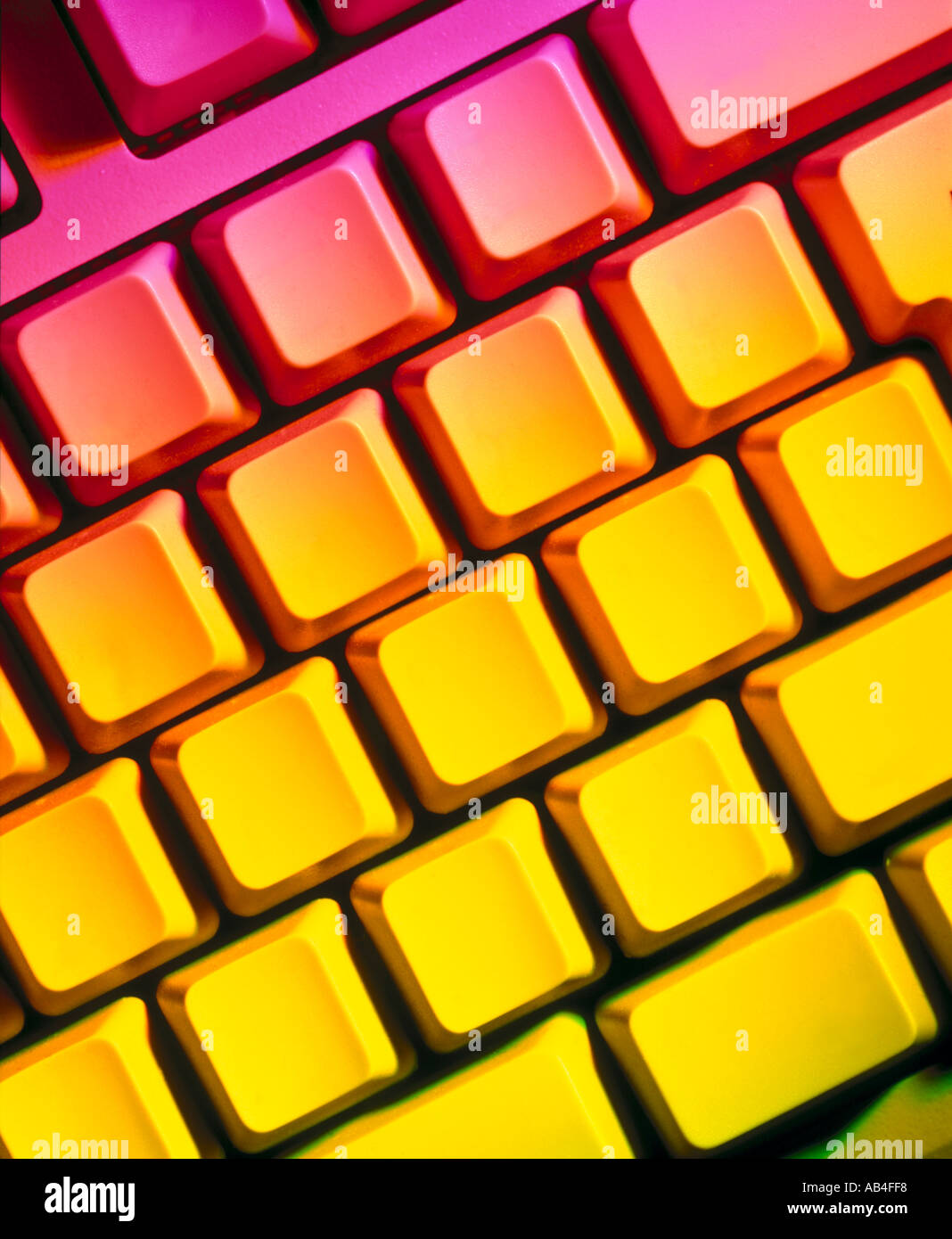 computer keyboard with blank keys Stock Photo - Alamy