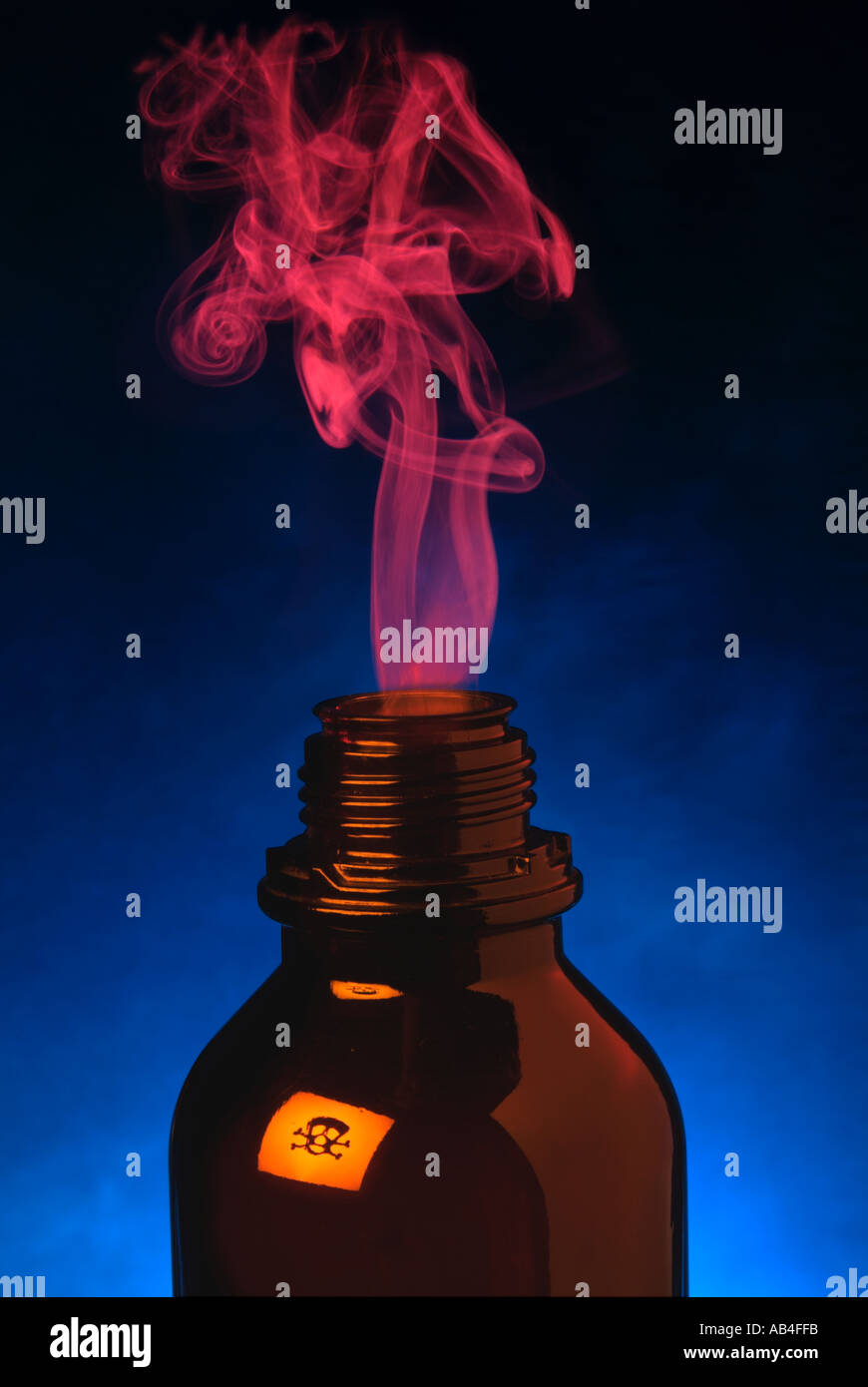 poison fumes being emitted from a bottle Stock Photo - Alamy