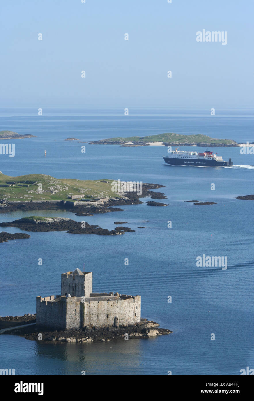 Clansman part of the Caledonian MacBrayne fleet leaving Castlebay with ...