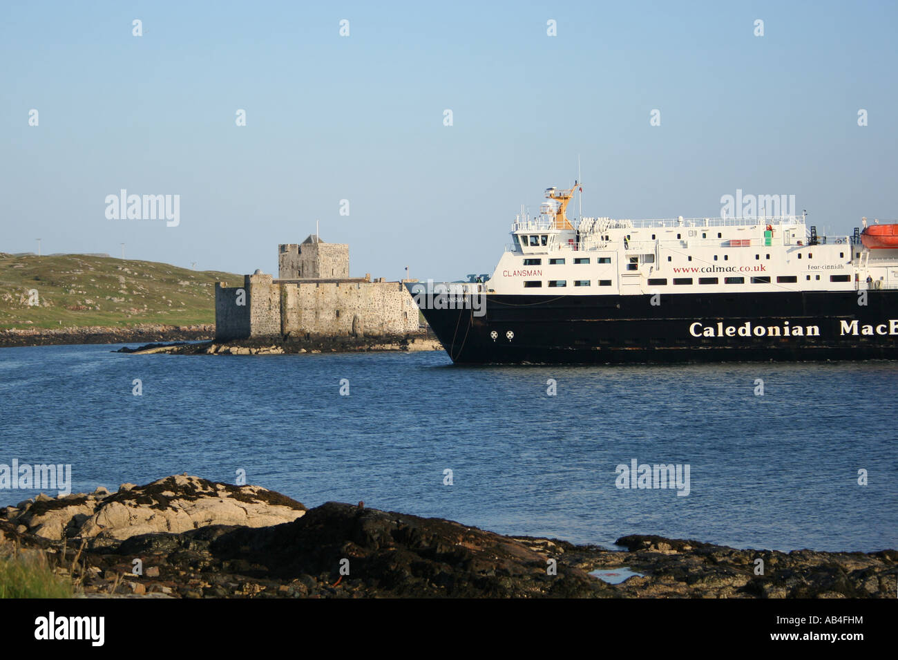 Clansman part of the Caledonian MacBrayne fleet passing Kisimul castle ...