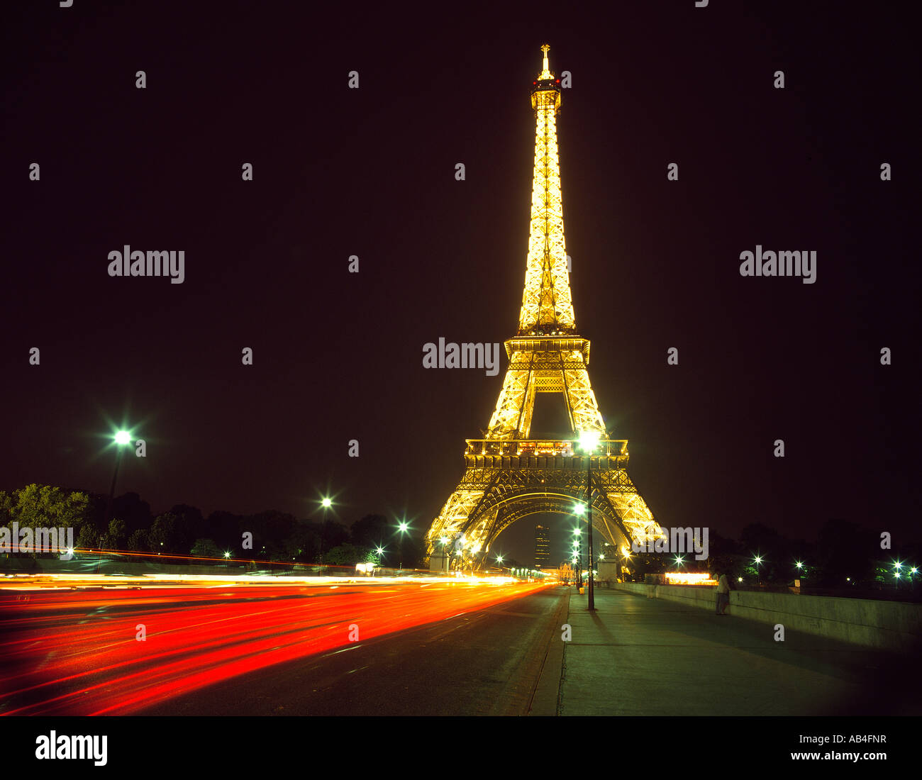 Eiffel Tower at Night Stock Photo - Alamy