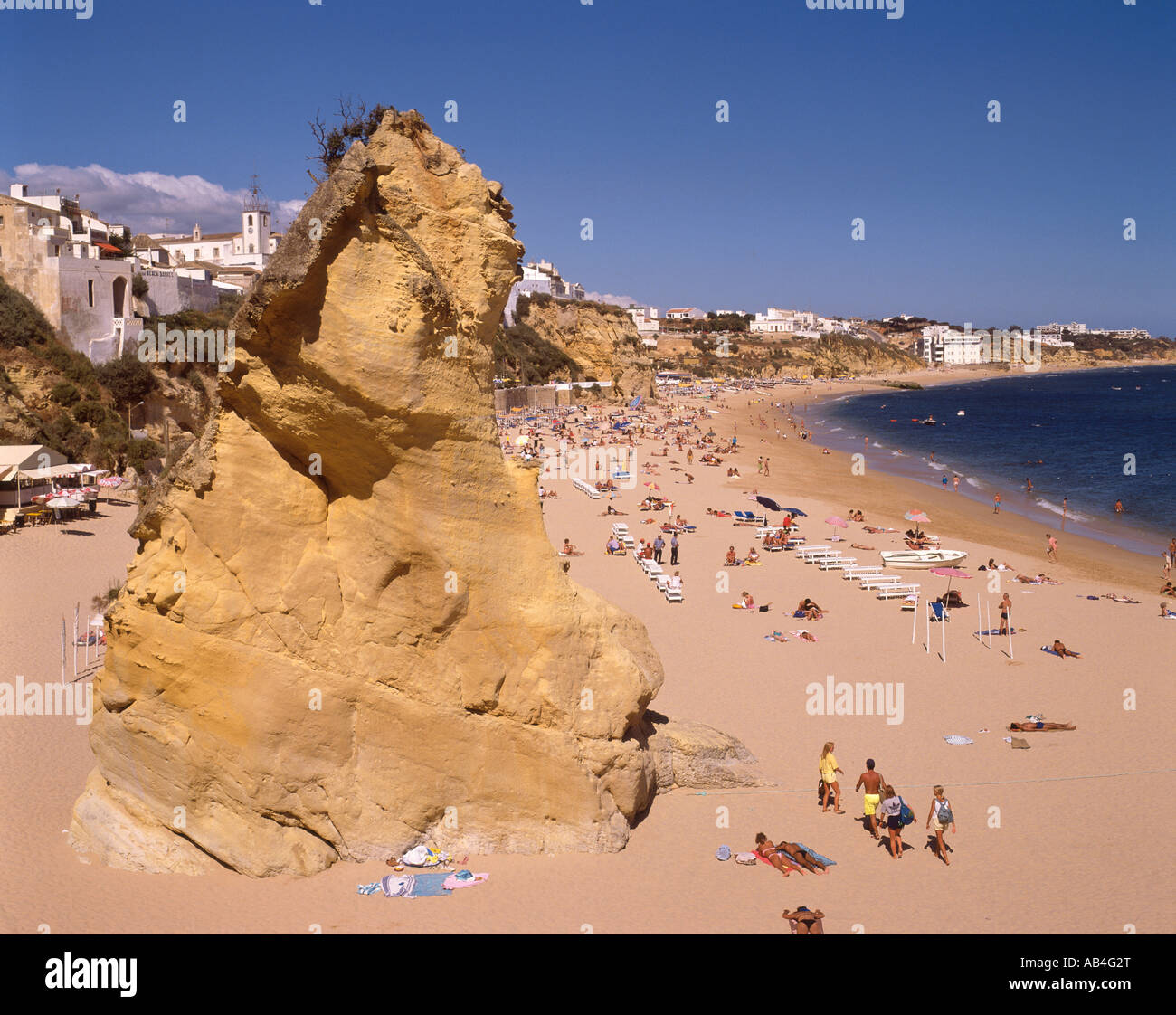Algarve, Albufeira Beach Stock Photo - Alamy