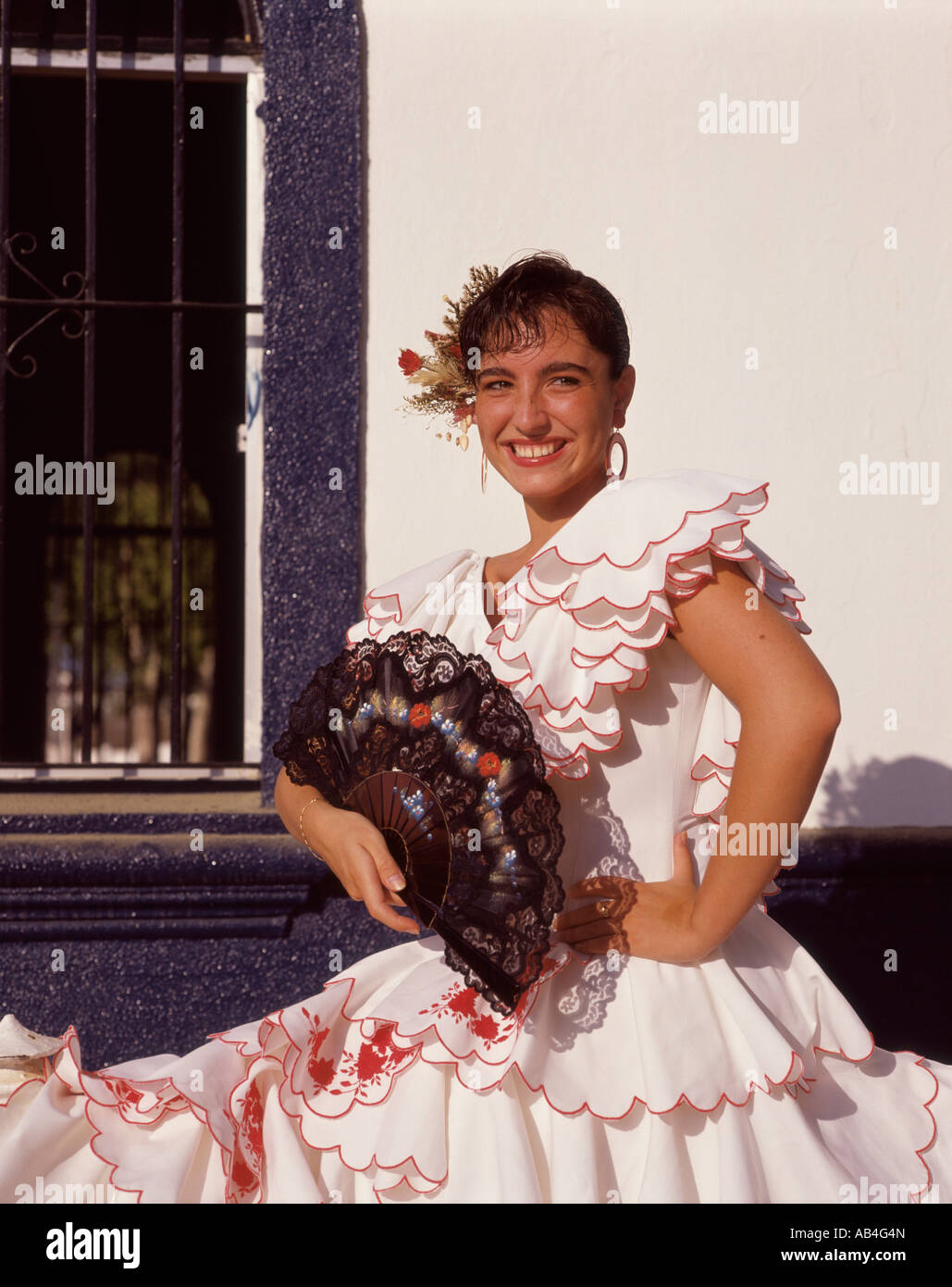 Plaza De Espana, Flamenco Dancer Stock Photo - Alamy
