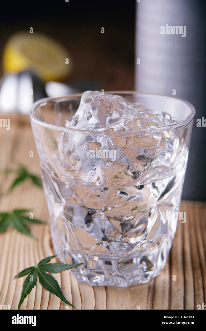 Glass of shochu Stock Photo - Alamy