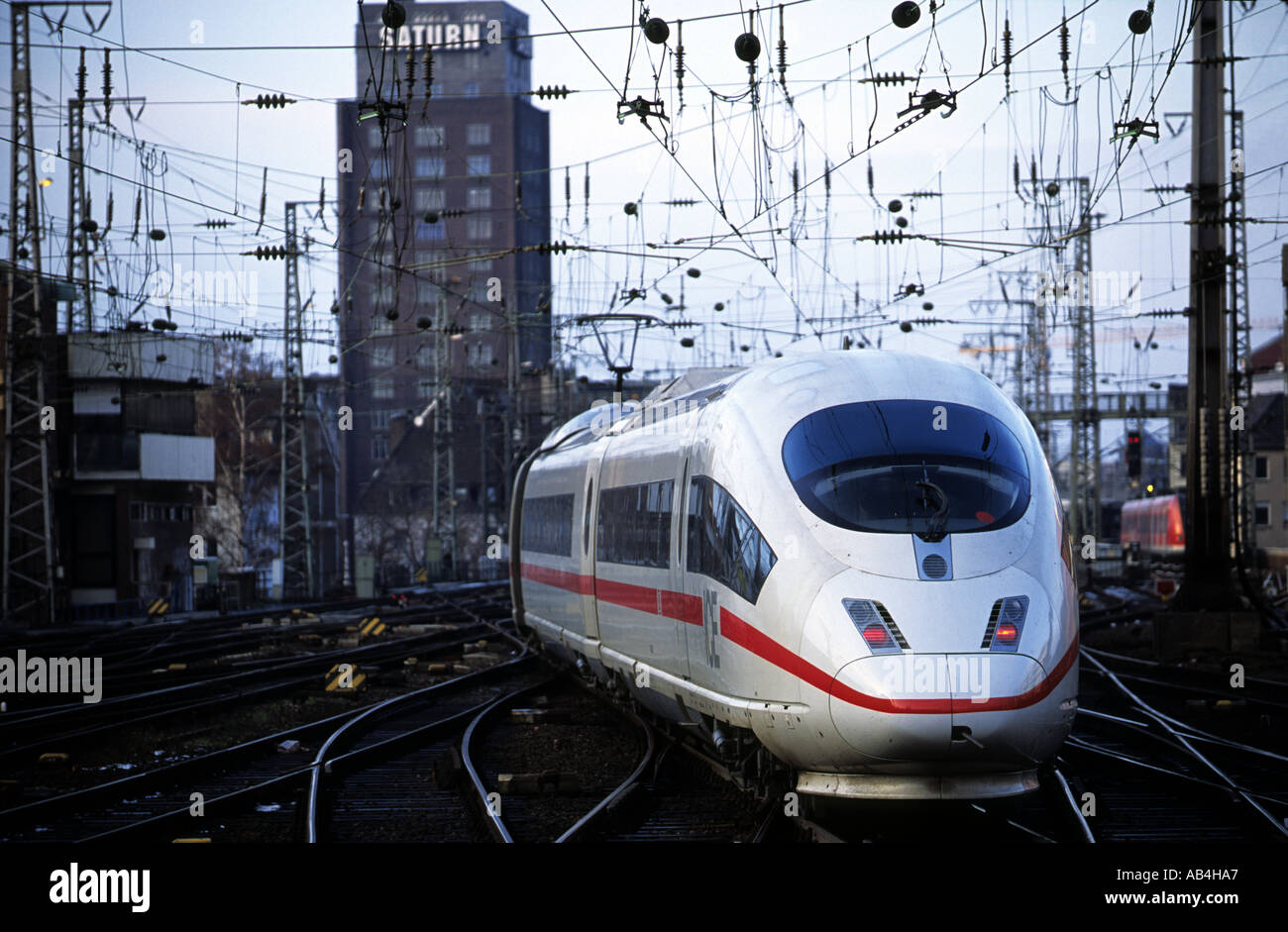 German Railways Intercity Express train, Cologne, North Rhine ...