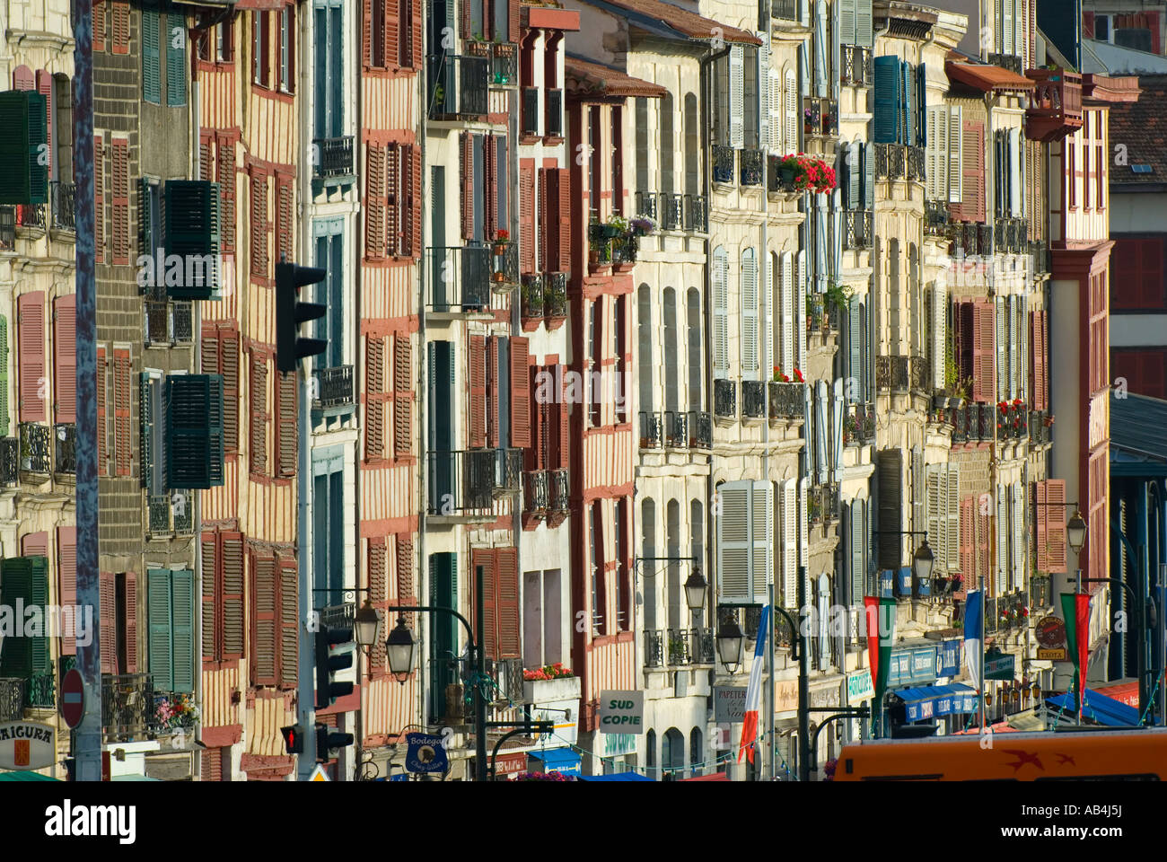 Street in Bayonne South West France Basque Country Stock Photo - Alamy