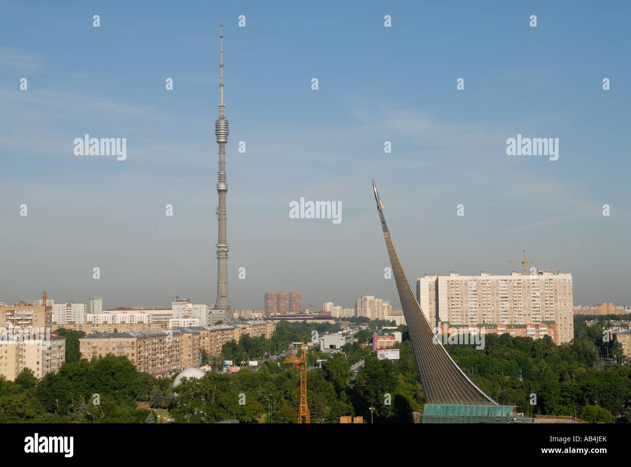 Space Obelisk, Ostankino TV Tower Stock Photo - Alamy