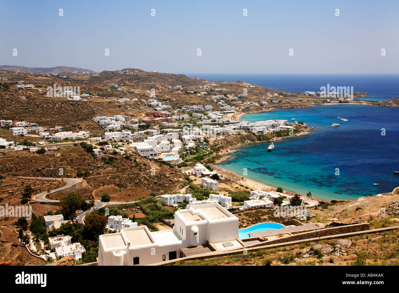 Ormos Beach, Mykonos Greece Stock Photo - Alamy