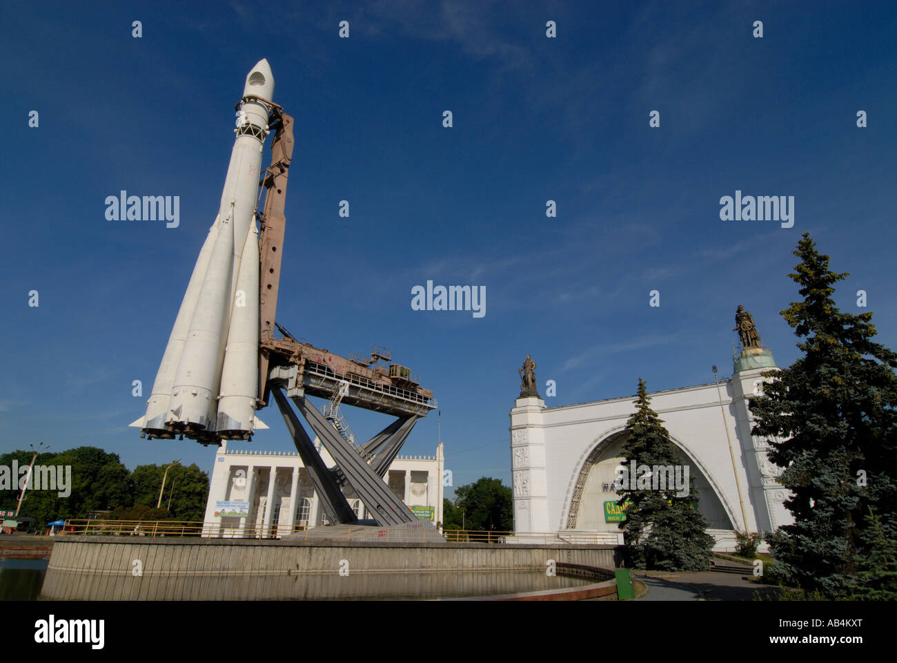 Soviet space rocket on display at VVTs Stock Photo - Alamy