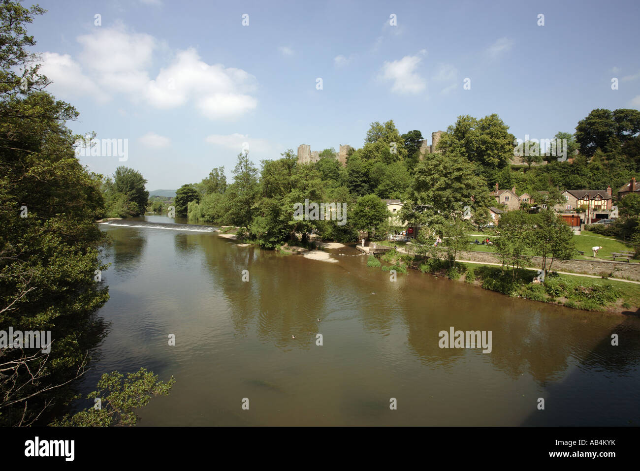 Ludlow Castle and River Teme, Shropshire Stock Photo - Alamy