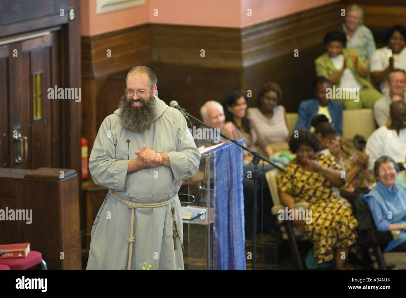 Father Bernard Murphy at Catholic Miracle Rally Friends Meeting House ...