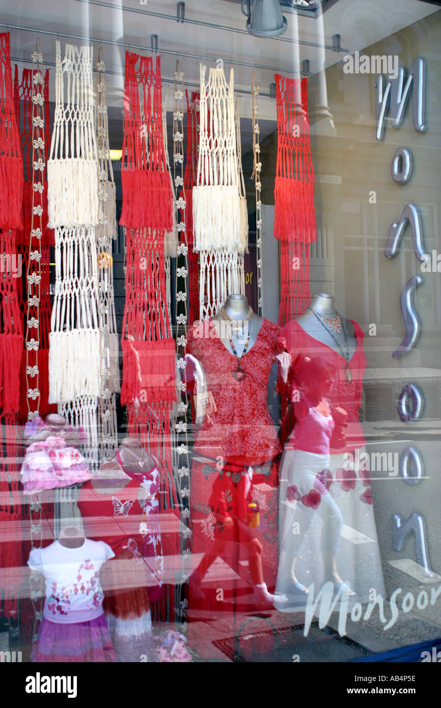 Window display at Monsoon Truro Cornwall UK Stock Photo - Alamy