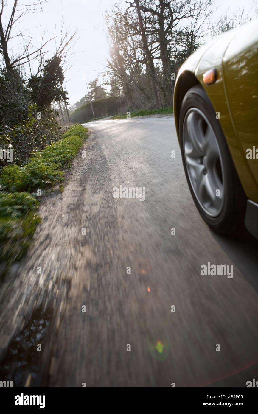 Car flying down road hi-res stock photography and images - Alamy