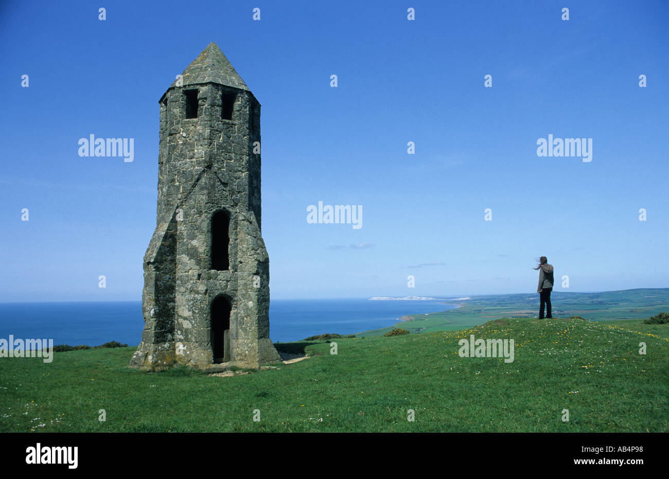 Pepperpot lighthouse St Catherine's point Isle of Wight Stock Photo - Alamy