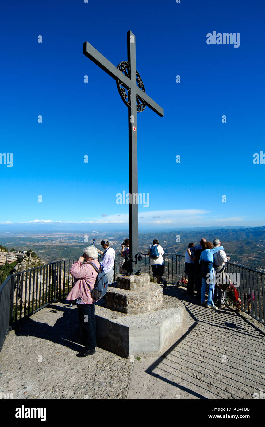 Cross at Montserrat, Catalonia, Spain Stock Photo - Alamy