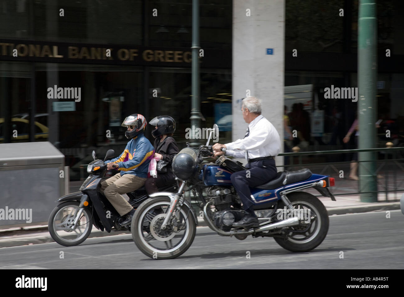 Motorcycle riders in Athens, Greece Stock Photo - Alamy