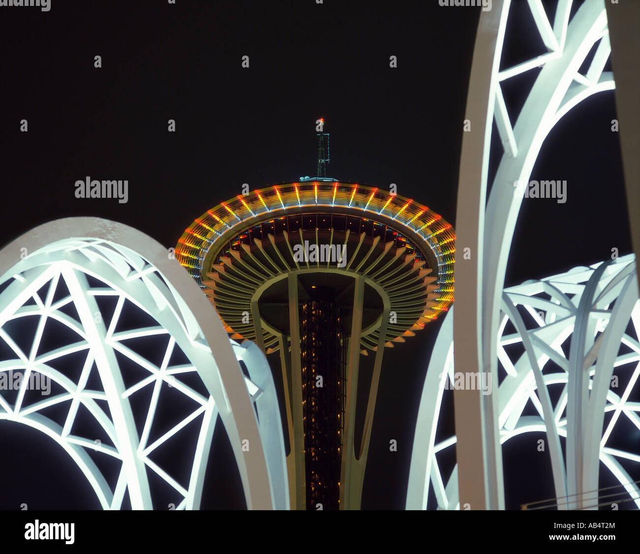 Space Needle at Night Stock Photo - Alamy