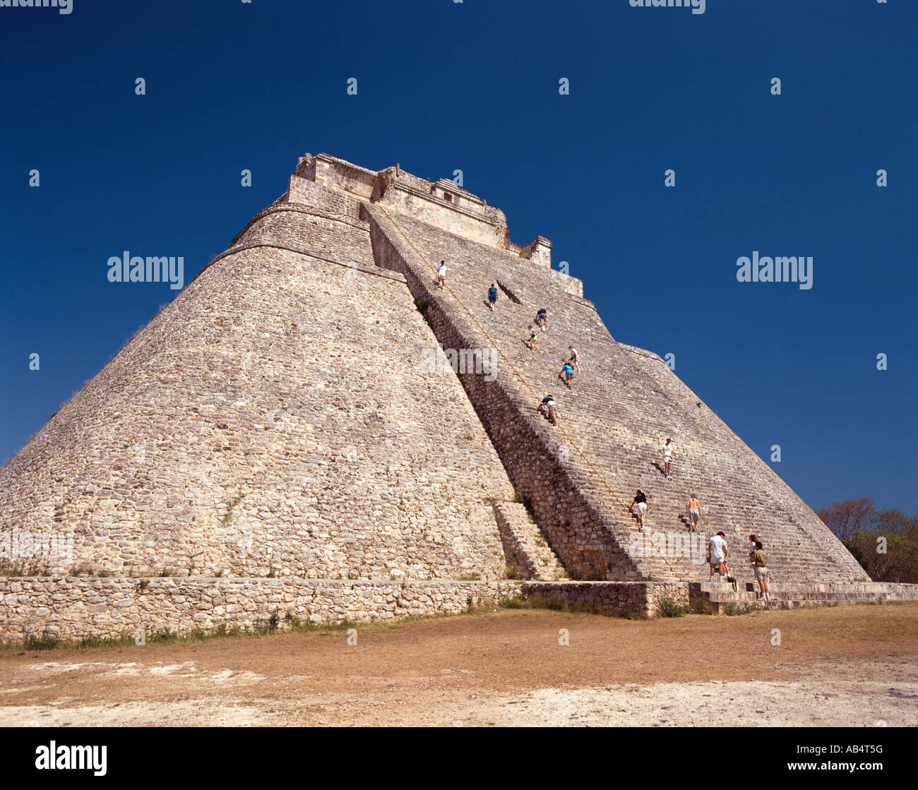 Uxmal, Pyramid Of The Magician Stock Photo - Alamy