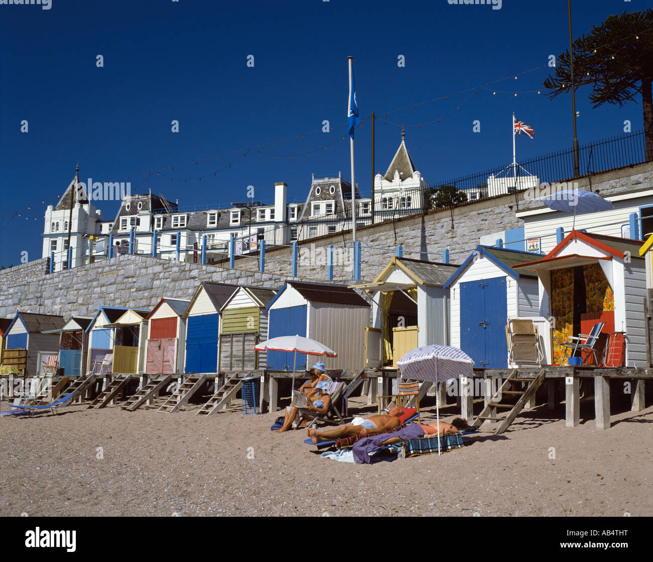 Torquay, Beach Huts Stock Photo - Alamy