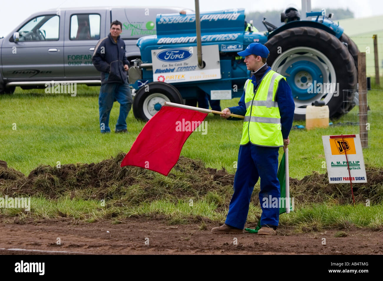 Race starter flag hi-res stock photography and images - Alamy