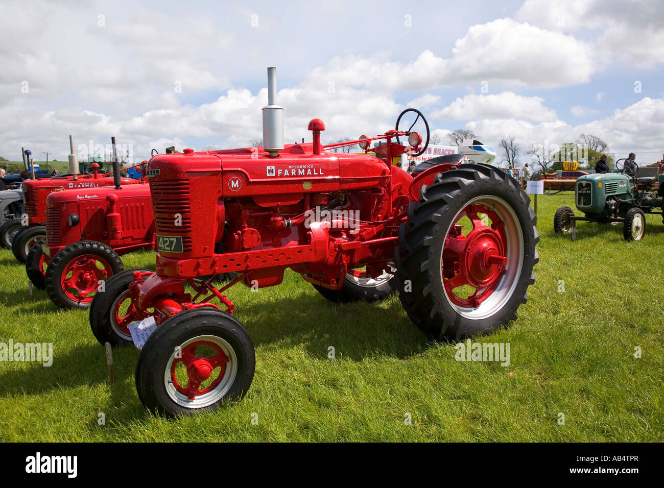 Vintage restored McCormick Farmall tractor at agriculture farm show in ...