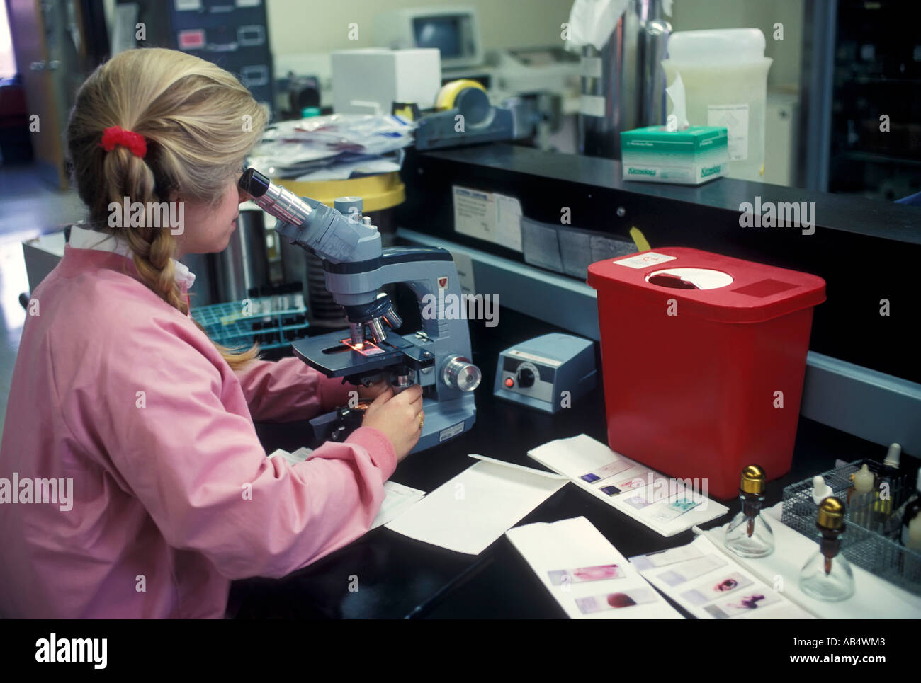 Hospital pathology lab checks blood and other matter for health ...
