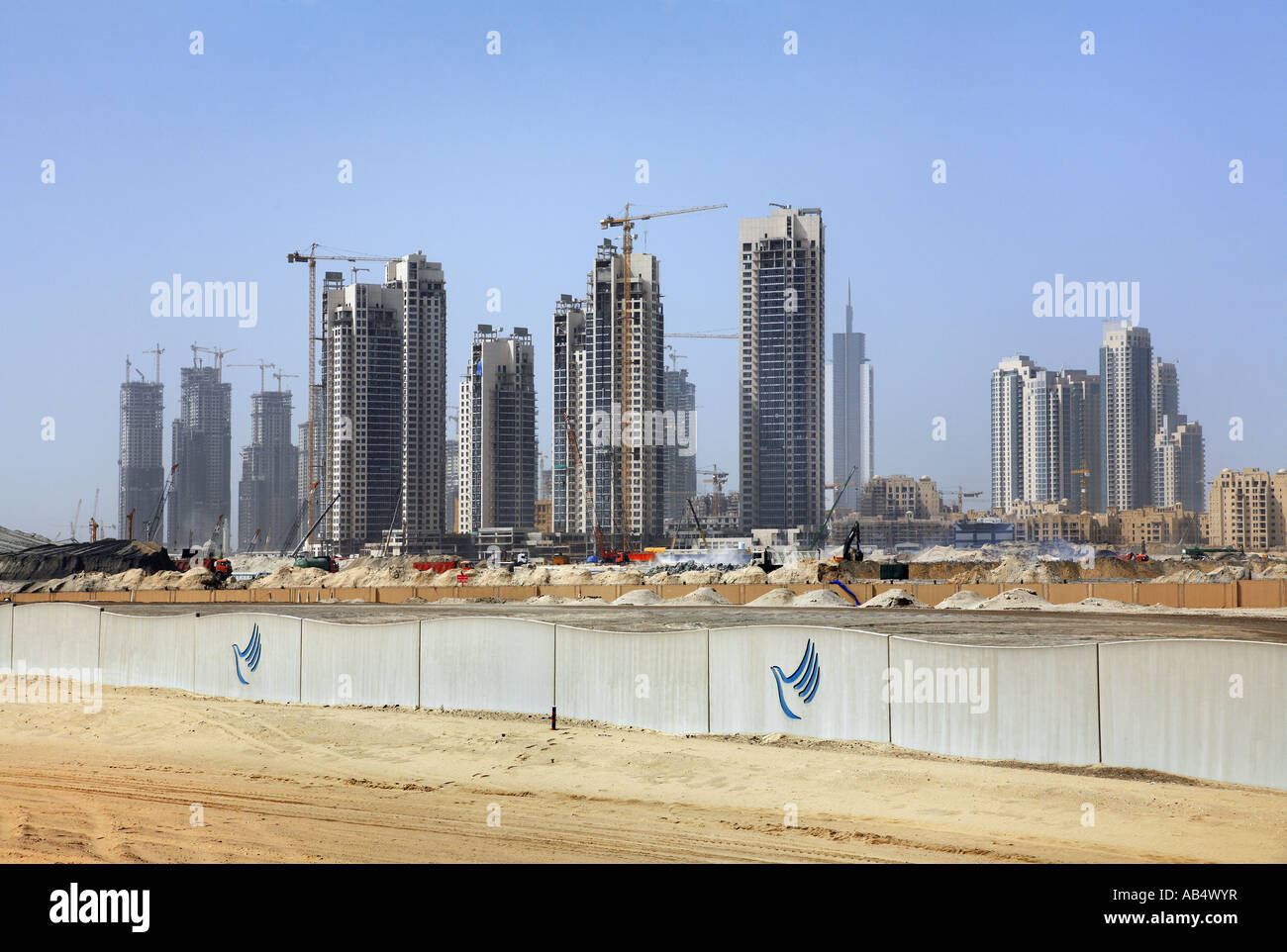 skyscrapers construction site, Dubai Stock Photo - Alamy